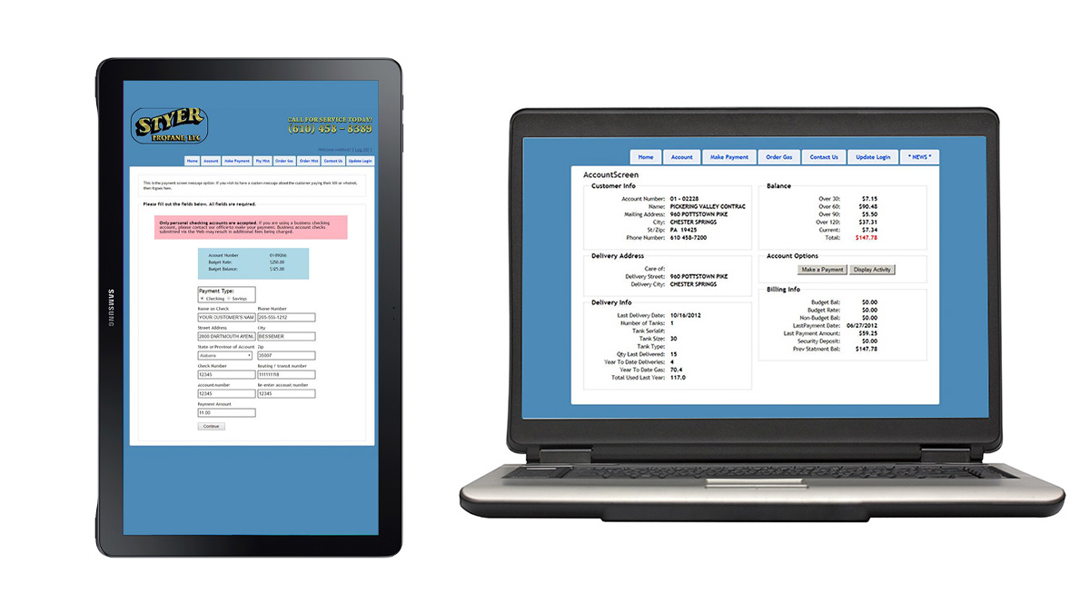Propane Company Web Portal Services | Suburban Software